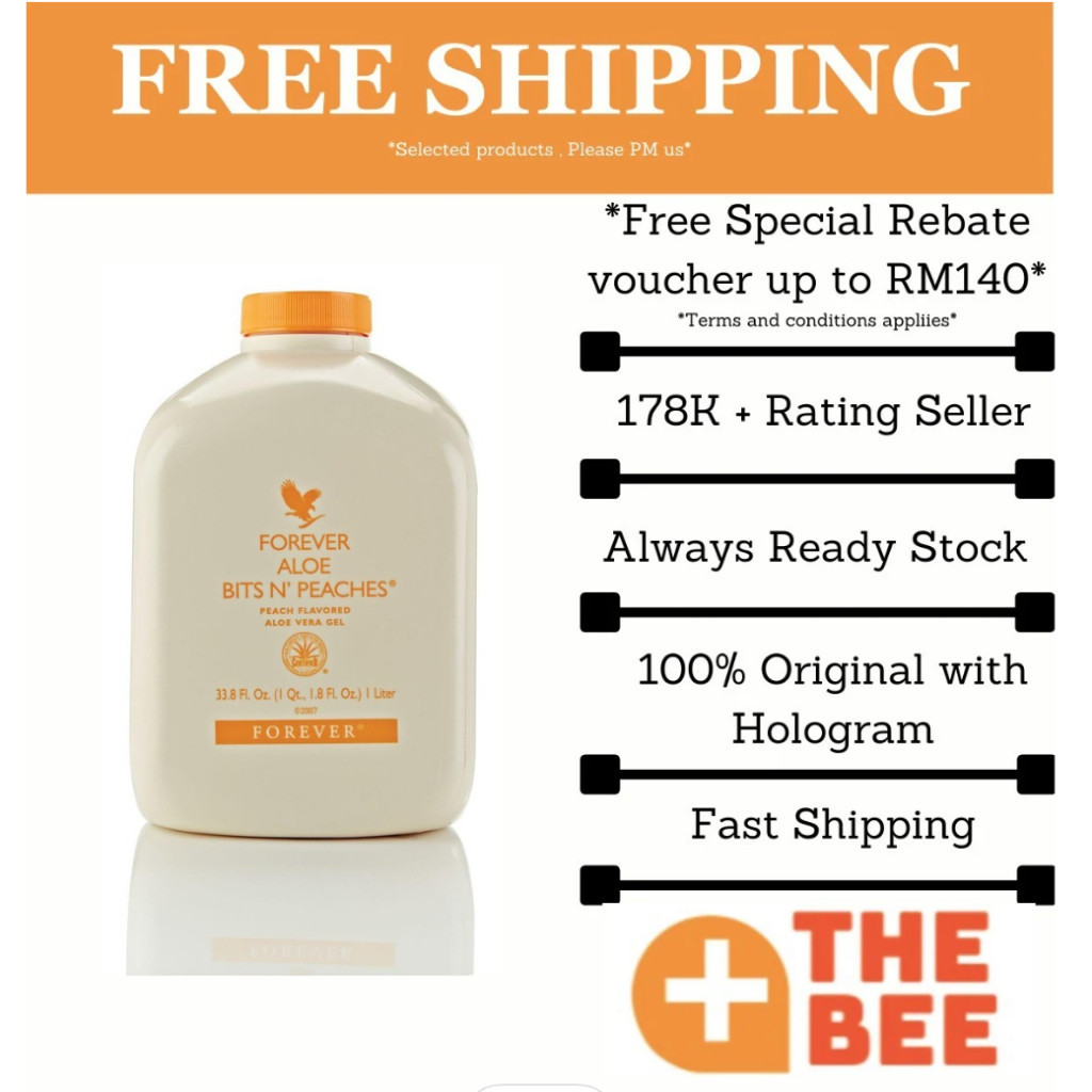 [CHEAPEST] Forever Living Aloe Vera Gel - Bits N Peaches 1 liter (Ready ...