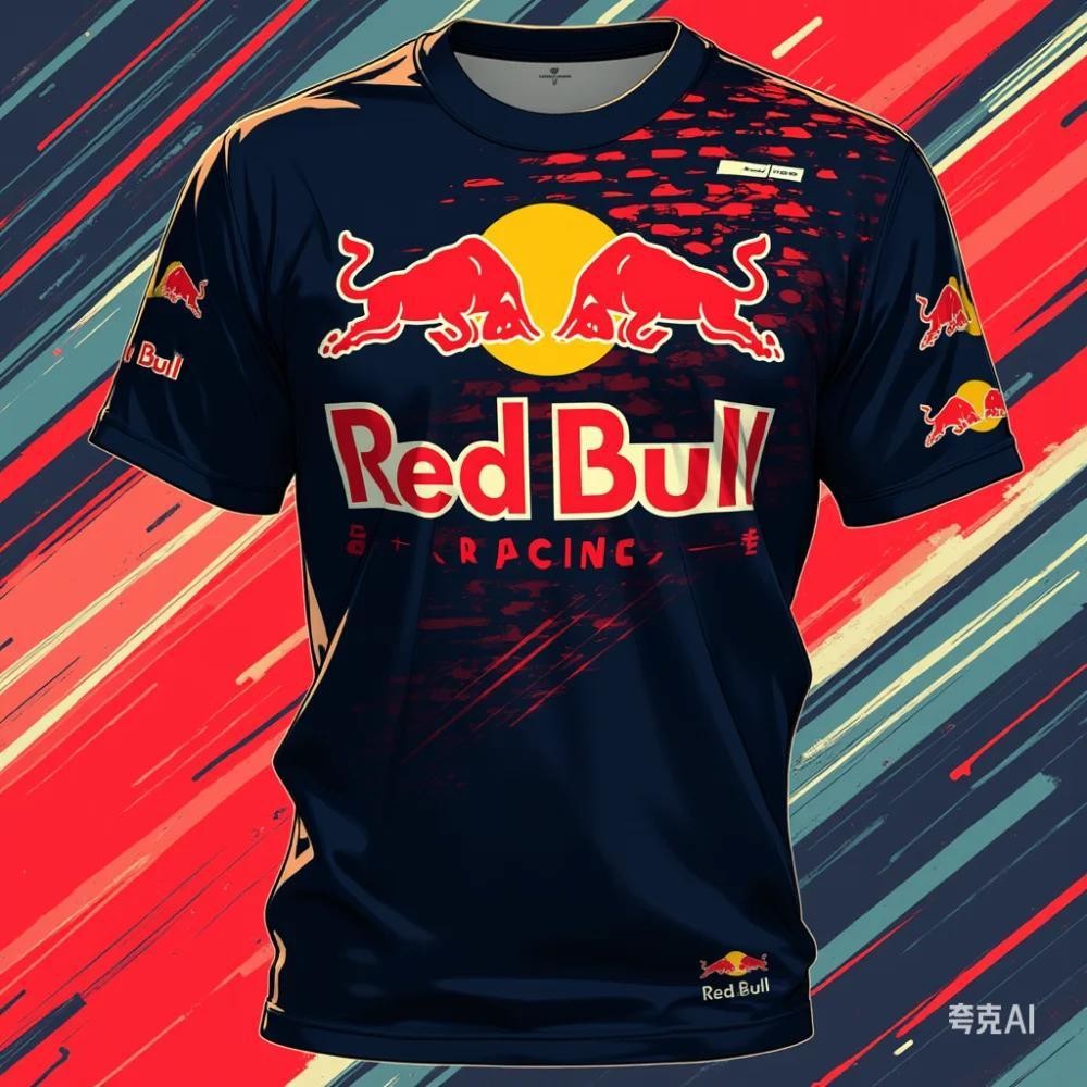 2025 New, Red Bull Racing 3D Men's T-shirt F1 Formula Racing Red Bull ...