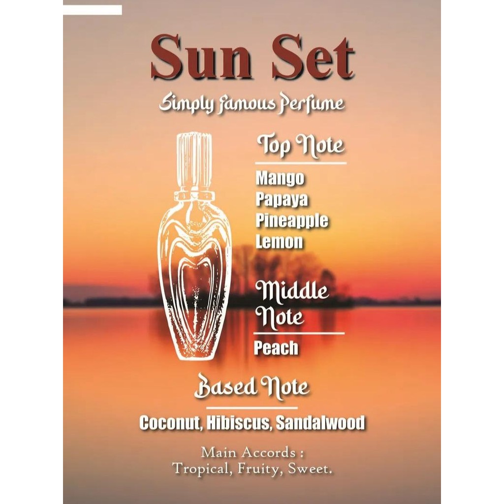 SUNSET SIMPLY FAMOUS PERFUME FOR WOMAN GIFT SET FOR HER ( EAU DE ...