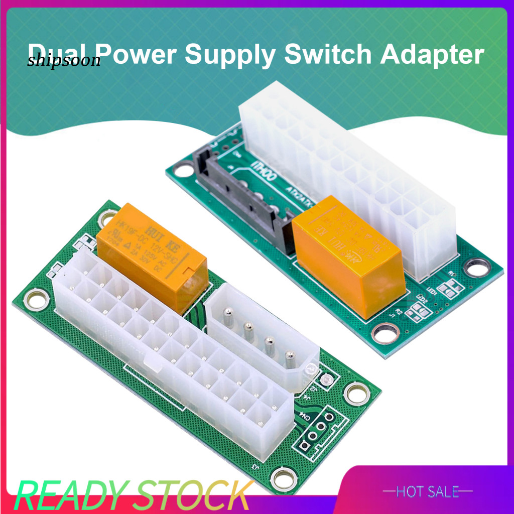 SN 24-pin Main Power Supply Connector Adapter Card for Dual Power ...