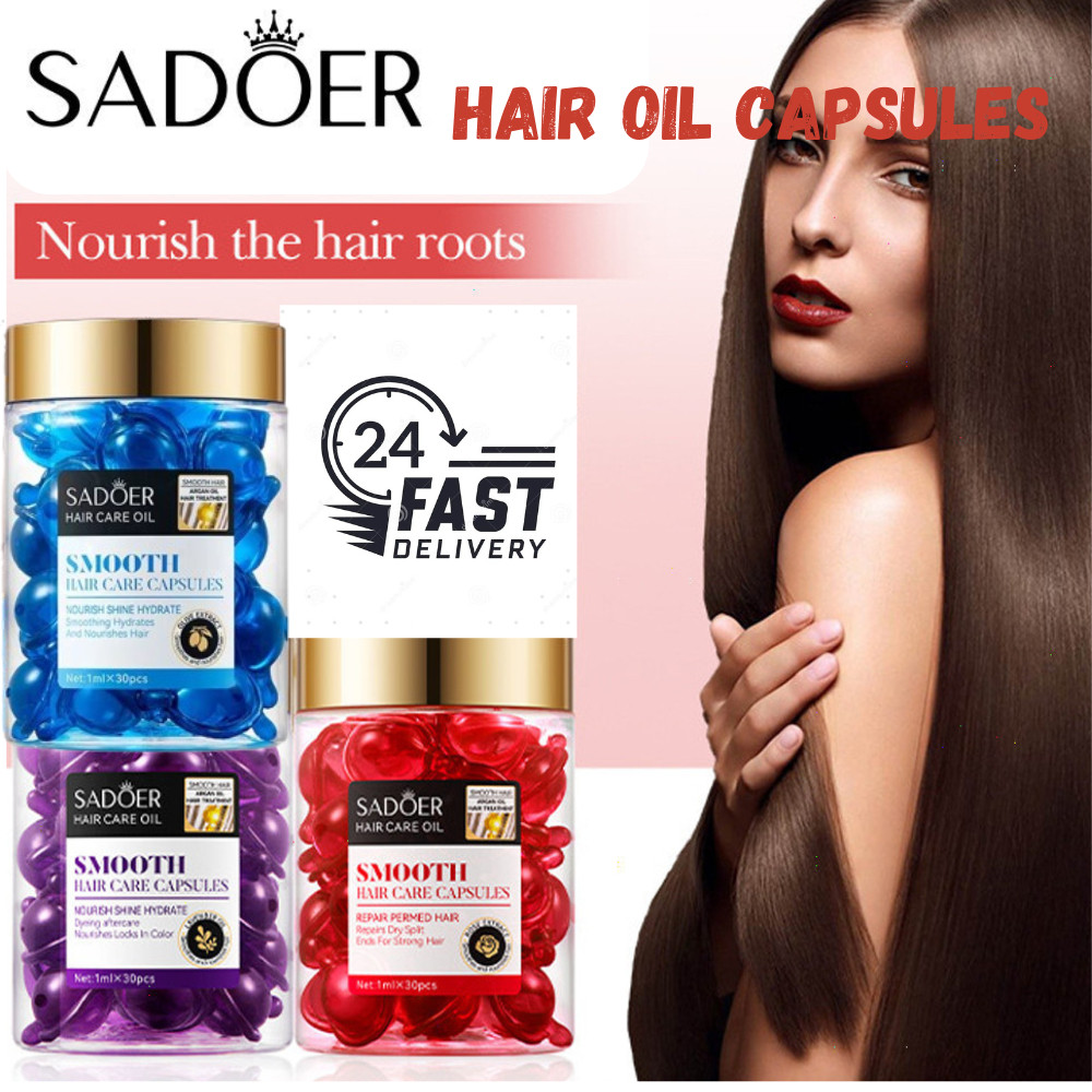 SADOER Argan Oil Smooth Hair Care Capsules (1ml x 30 Pcs) | Shopee Malaysia