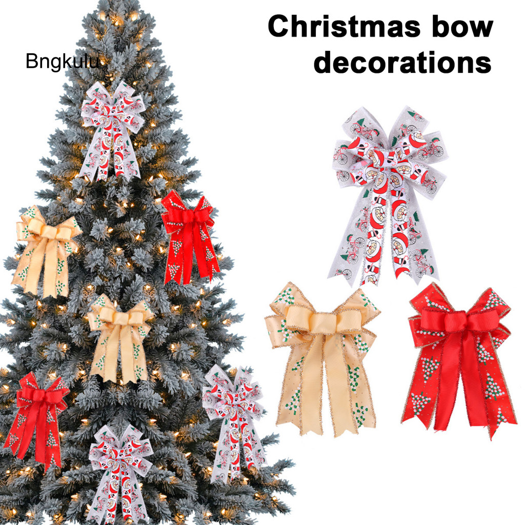 BN Festive Hanging Bows Commercial Holiday Bows Handmade Christmas Bow ...