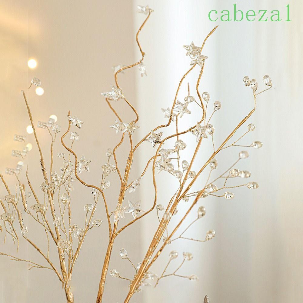 CABEZA Xmas Tree Glitter Branches, Five-pointed Star Gemstone Christmas ...