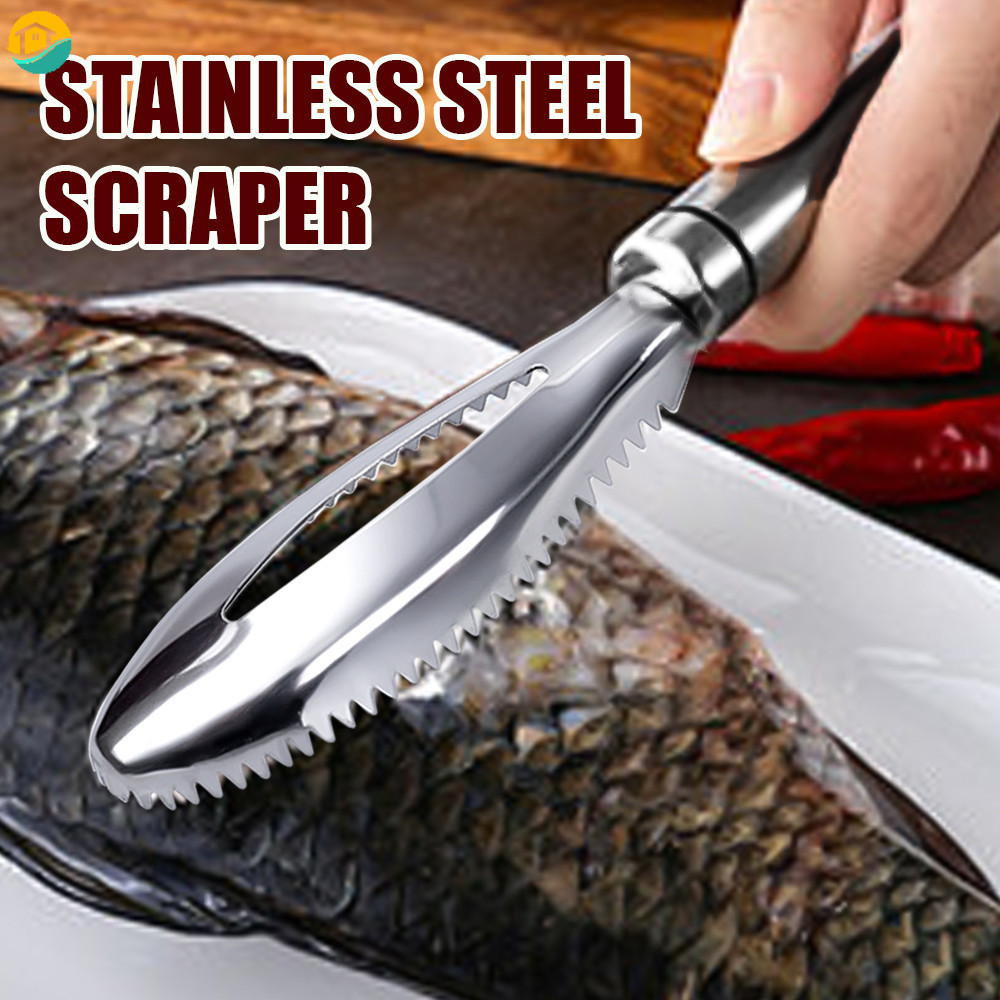 Stainless Steel Fish Scale Scraper Manual Quick Remove Fish-scale Removal Scraper Kitchen ...