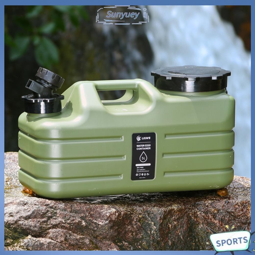 sunyuey Camping Water Bucket Cover with Faucet and Spigot Water Storage ...