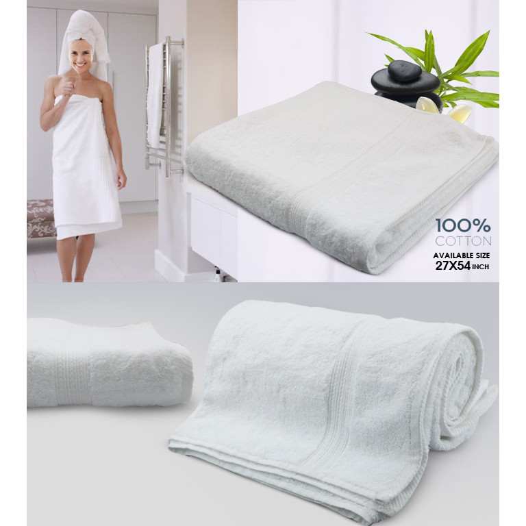 White Pure Cotton towel 100% absorve water Hotel Egyptian King Super ...