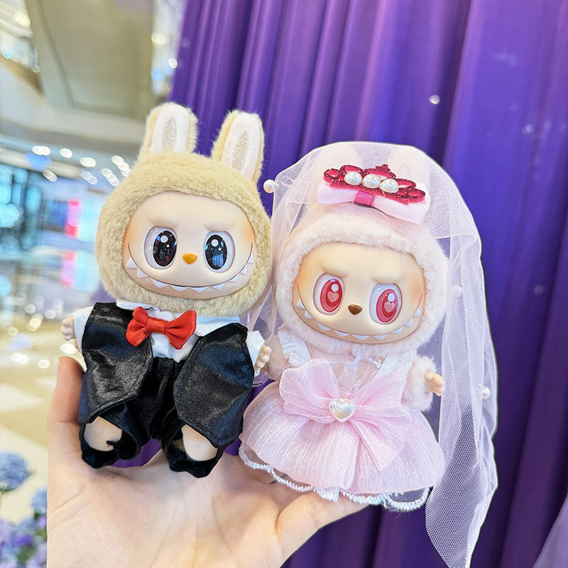 Have A Seat Labubu Wedding Dress Black Suit for Labubu V1 V2 | Shopee ...