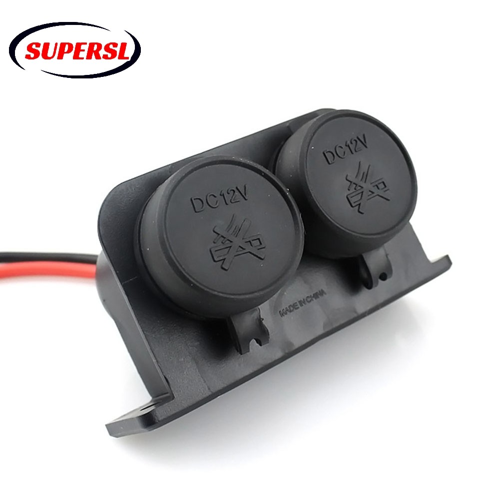 SUPERSL-MY! 1PCS 12V Car Motorcycle Female Socket Vehicle Dual Power ...