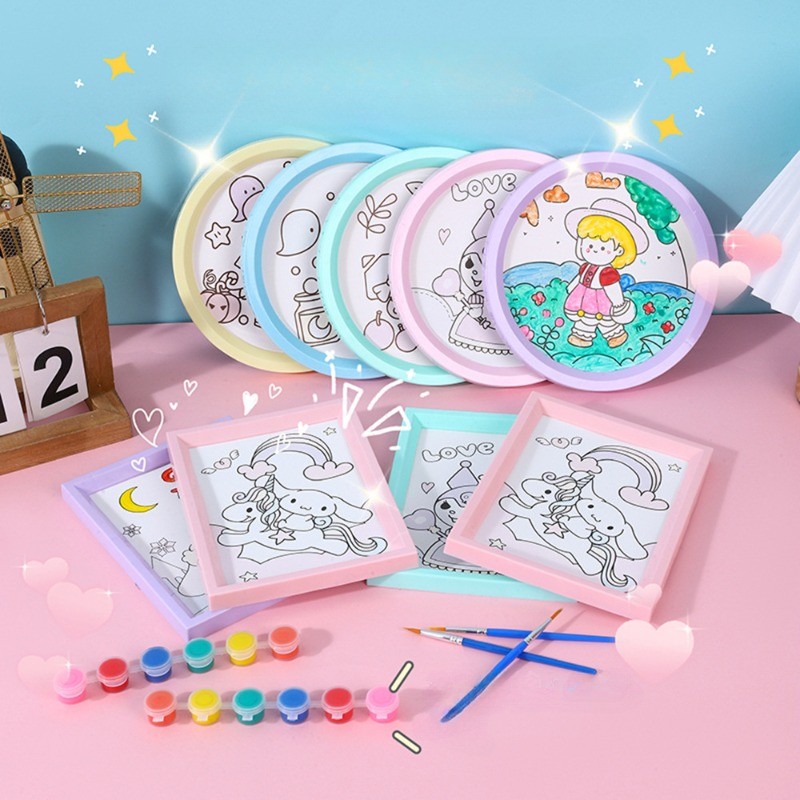 Sanrio Portable Watercolor Painting Book Anime Cute Cartoon Hello Kitty ...