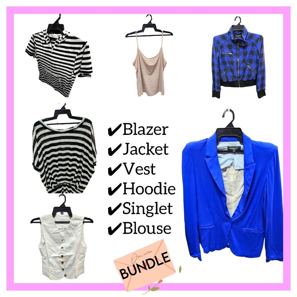 Baju Bundle Blazer/Hoodie/Jacket/Singlet/Vest/Blouse Wanita Murah (1 Pc ...