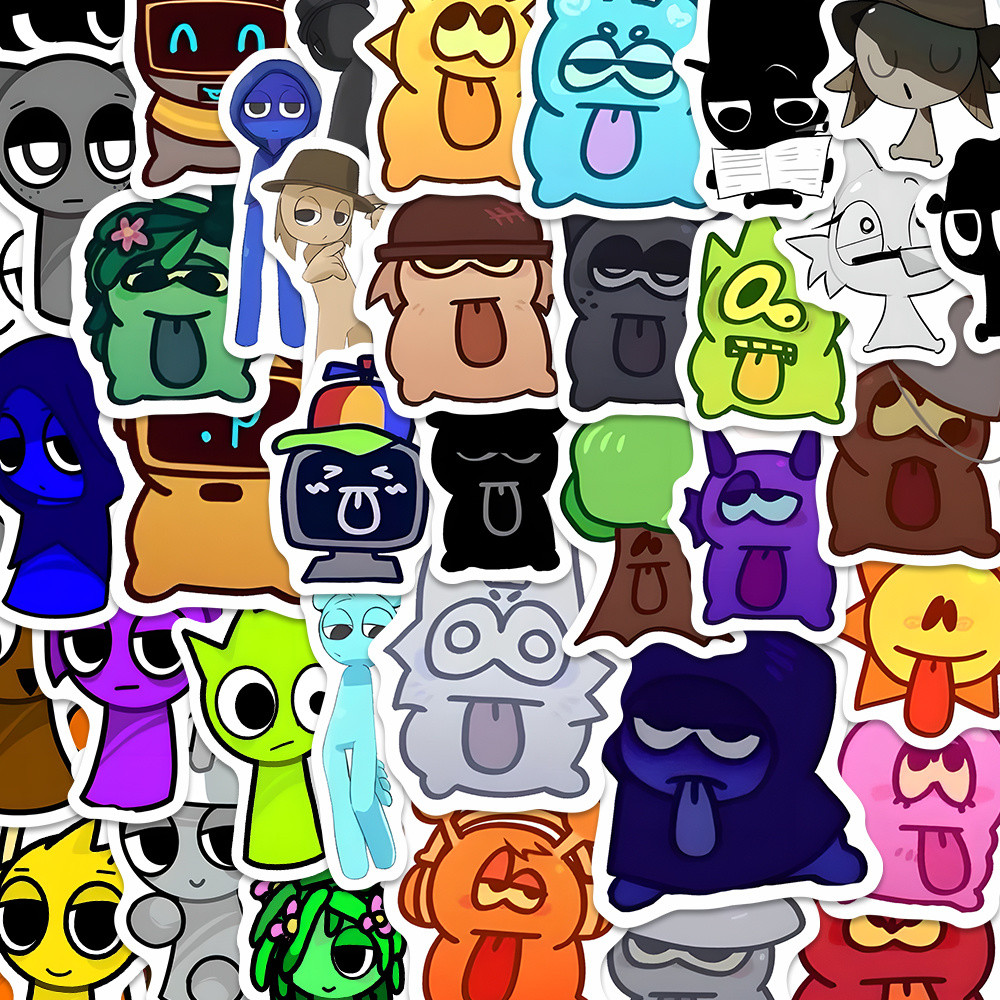 108pcs Sprunki Sticker Creative Sticker Waterproof | Shopee Malaysia
