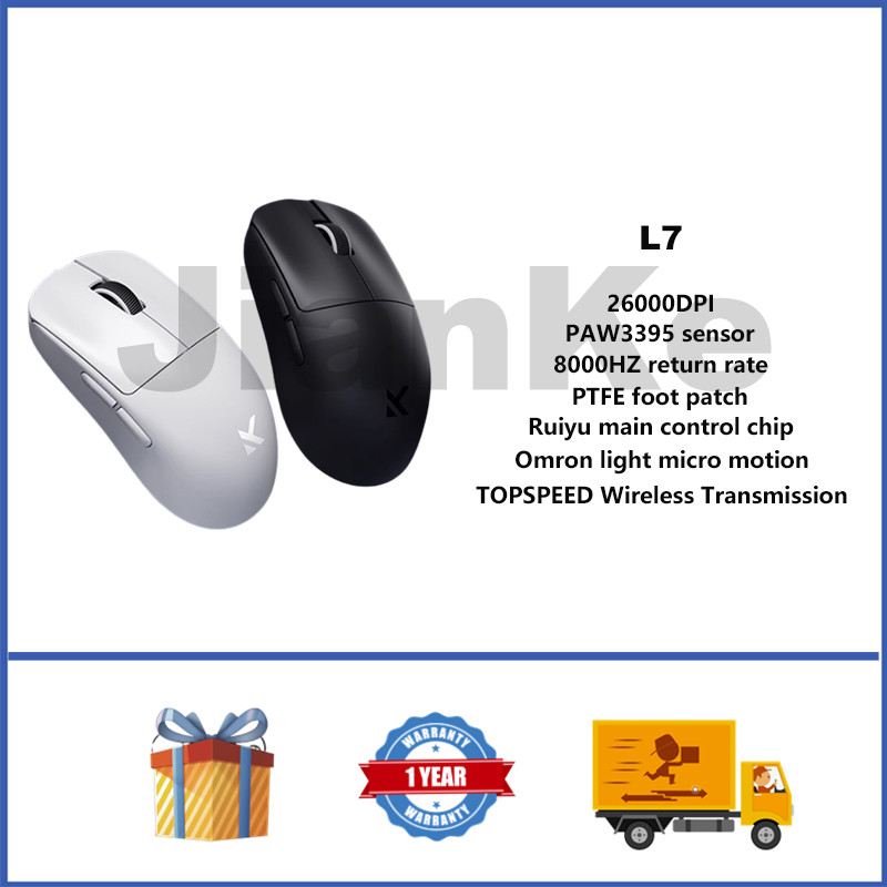 MCHOSE L7 Wireless Mouse PAW3395 26000DPI Lightweight Three Mode Gaming Mouse | Shopee Malaysia