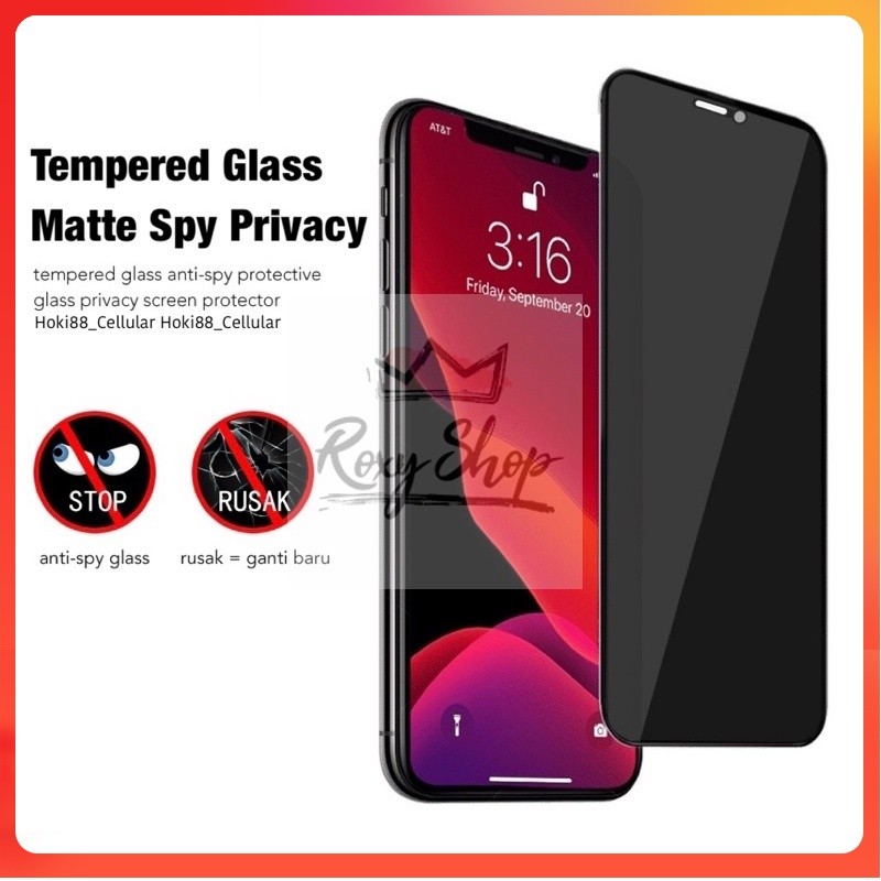 LAYAR Tempered Glass Matte Anti Spy Privacy iPhone 11 iPhone 11 Pro ...