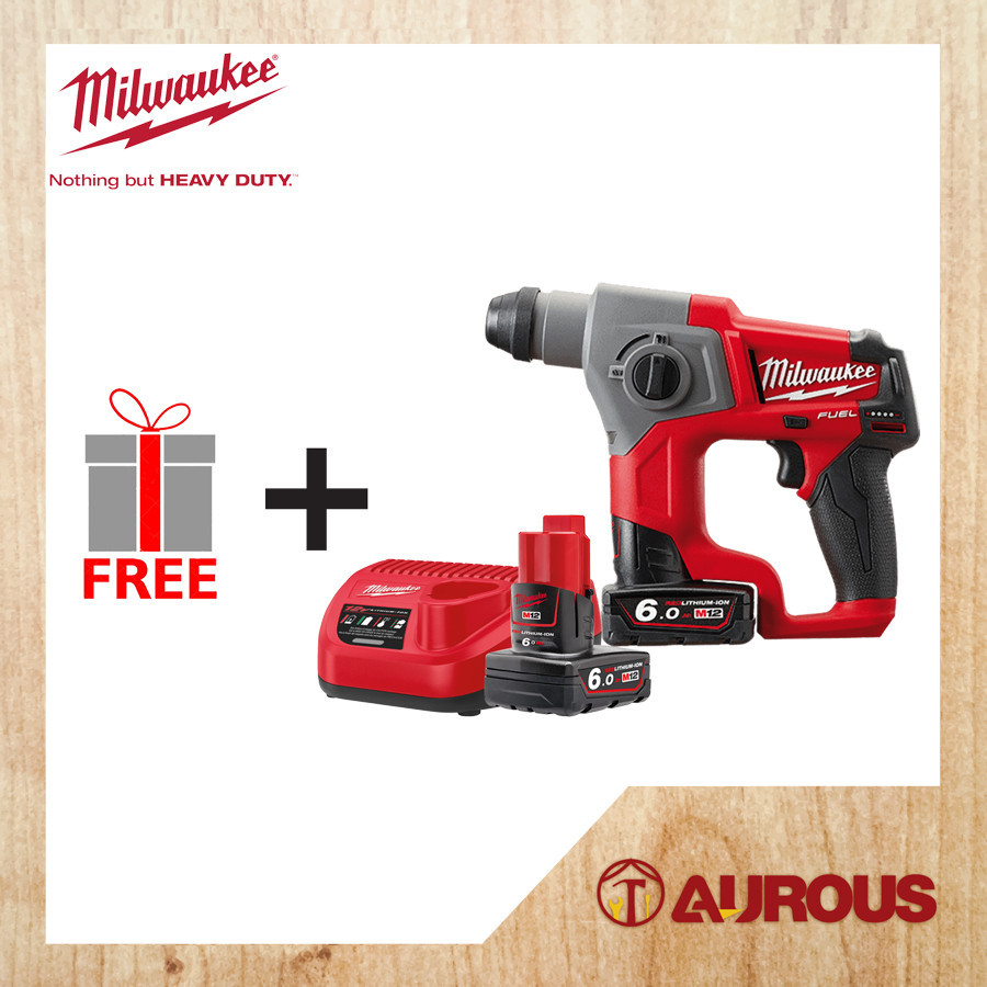 MILWAUKEE M12 FUEL SDS PLUS COMPACT ROTARY HAMMER (M12 CH-602C) | Shopee Malaysia