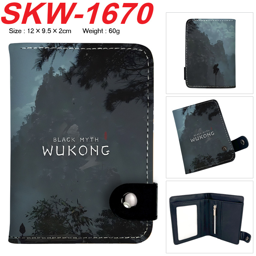 Black Myth Wukong 3D Animation Pattern Vertical Button Wallet Male and ...