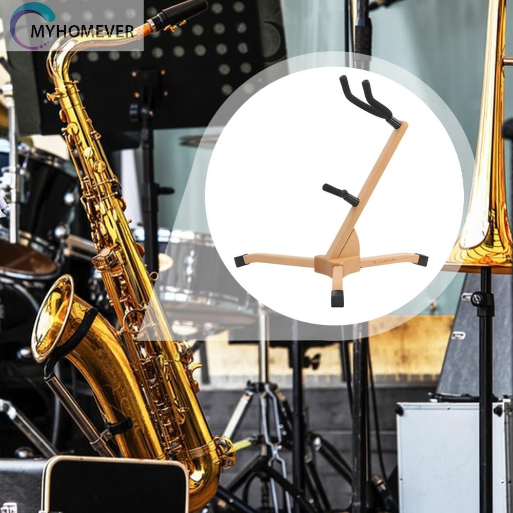 Wooden Alto Tenor Saxophone Stand Sax Tripod Saxophone Display Holder ...