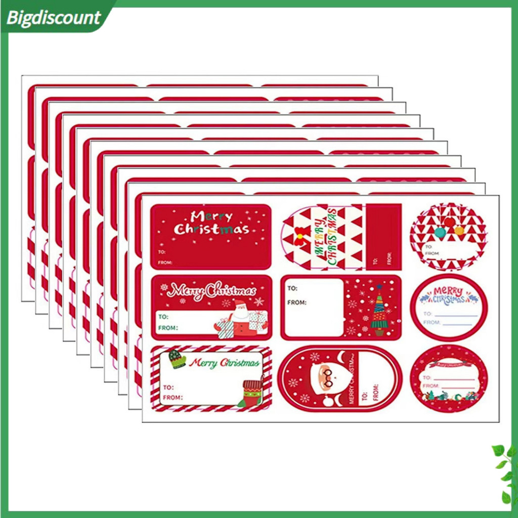 {BIG} Reindeer Gift Labels Holiday Gift Labels 10 Sheets Christmas Gift ...
