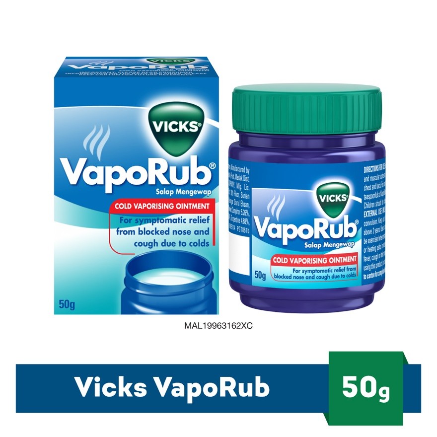 VICKS Vaporub Cold Vaporizing Ointment 50g | Shopee Malaysia