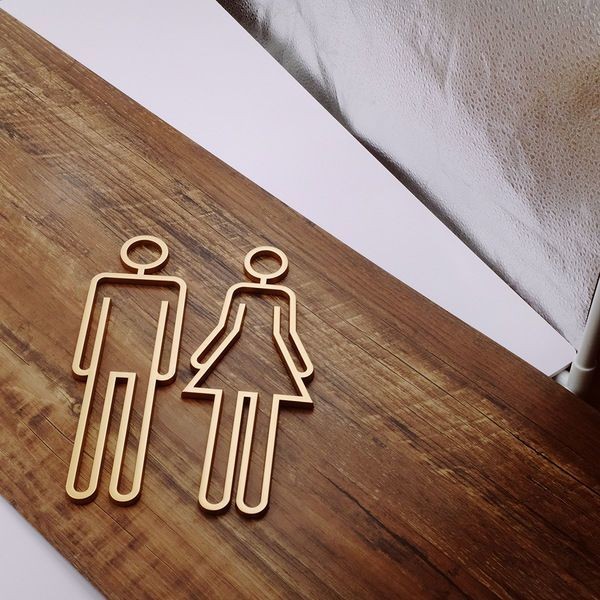 [61% Repurchase Rate] Three-Dimensional Hollow Toilet Signboard ...
