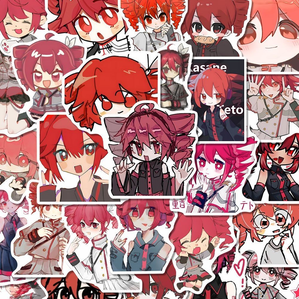 Kasane Teto Anime Sticker Kawaii Stickers Collection School Supplies ...