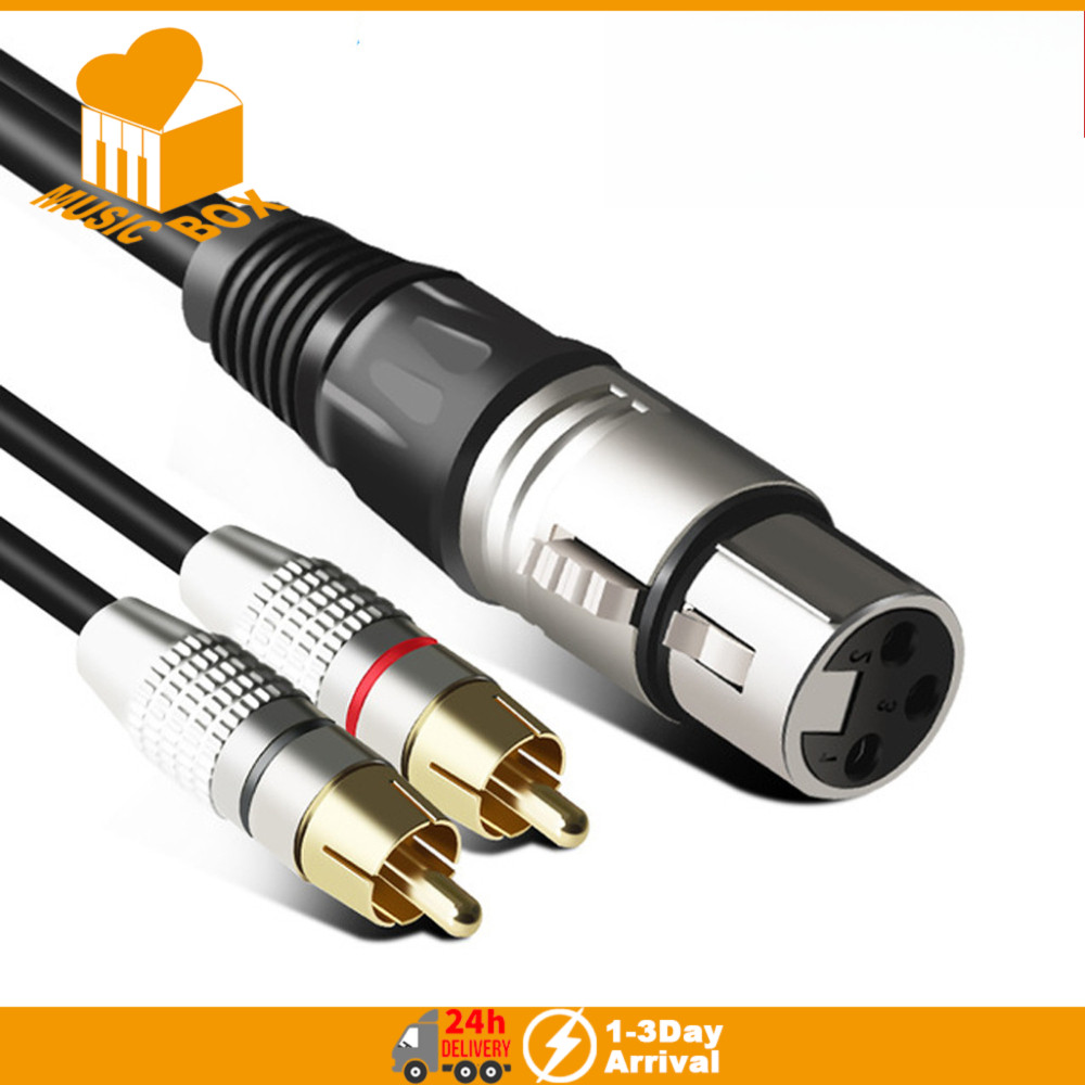 Rca Line Audio Line 2RCA To XLR Canon Male/female Double Lotus To Canon ...