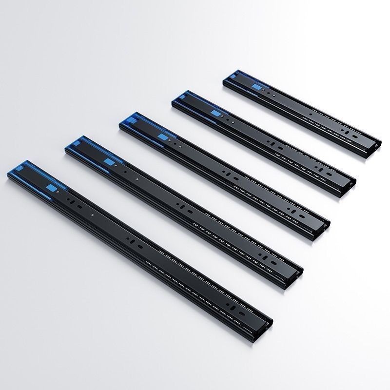 Wardrobe Slide Rail Three-Section Rail Cabinet Damping Slide Drawer ...