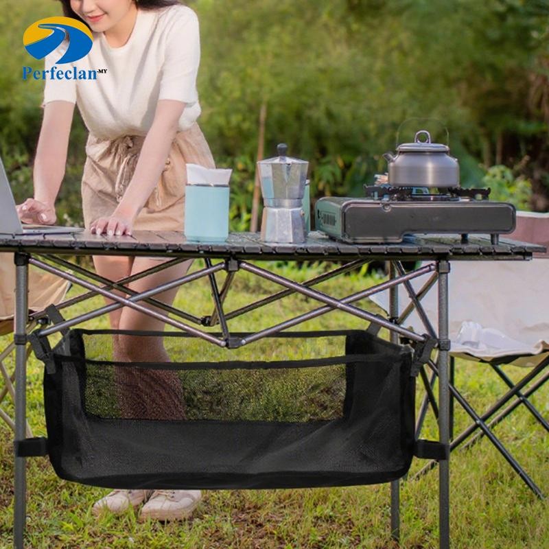 Perfeclan Camping under Table Storage Bag Mesh Basket Hanging ...