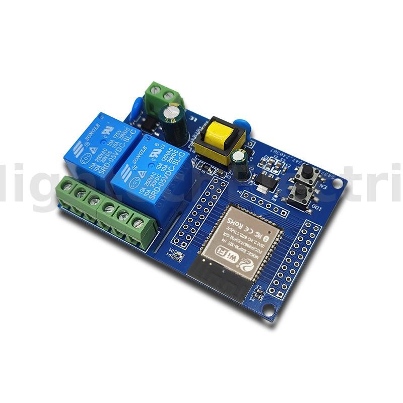 AC220V Power Supply ESP32 Wifi Bluetooth 2 Channel Relay Module ESP32 ...