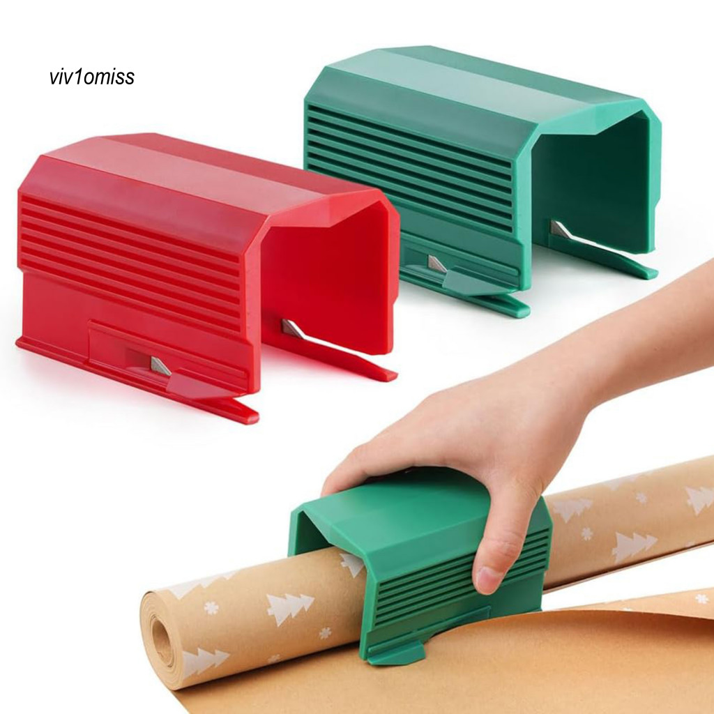 VM_ Paper Scissor Cutter Christmas Wrapping Paper Roll Cutter Easy ...