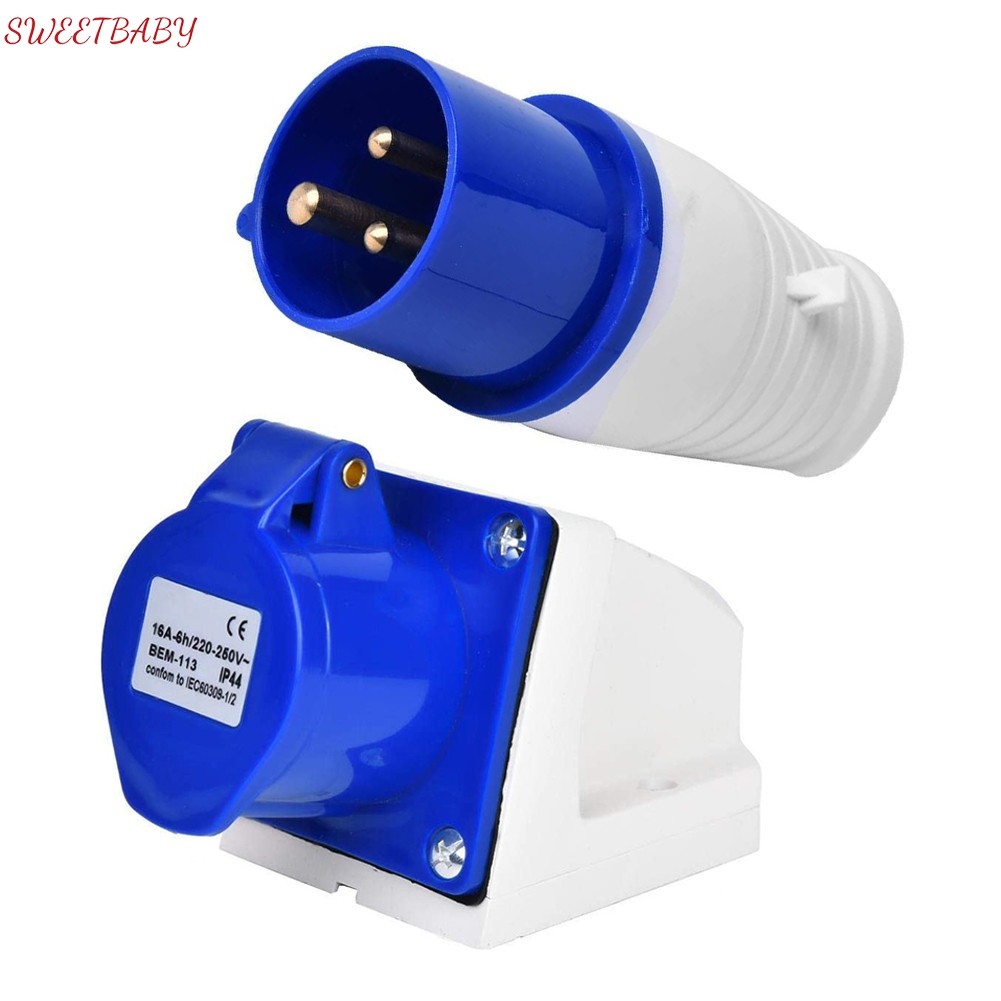IN STOCK| 16 amp 3 pin socket and wall mounted 220-250V IP44 16A ...