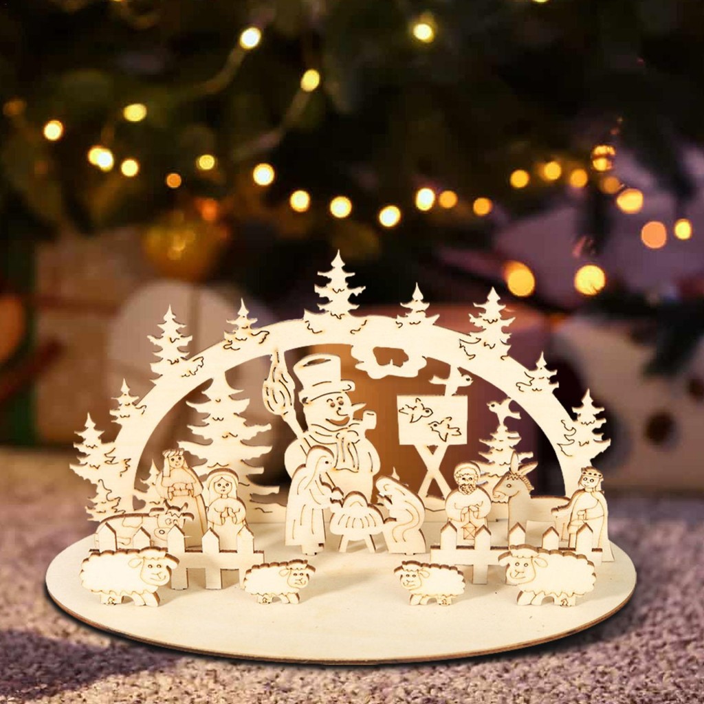 Christmas Nativity Set DIY Christmas Scene Decorations Nativity Table ...