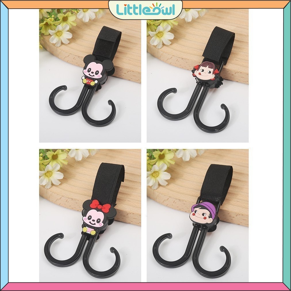 Baby Stroller Hanging Strap Hook Double Hook S Hooks Strap Rotatable ...