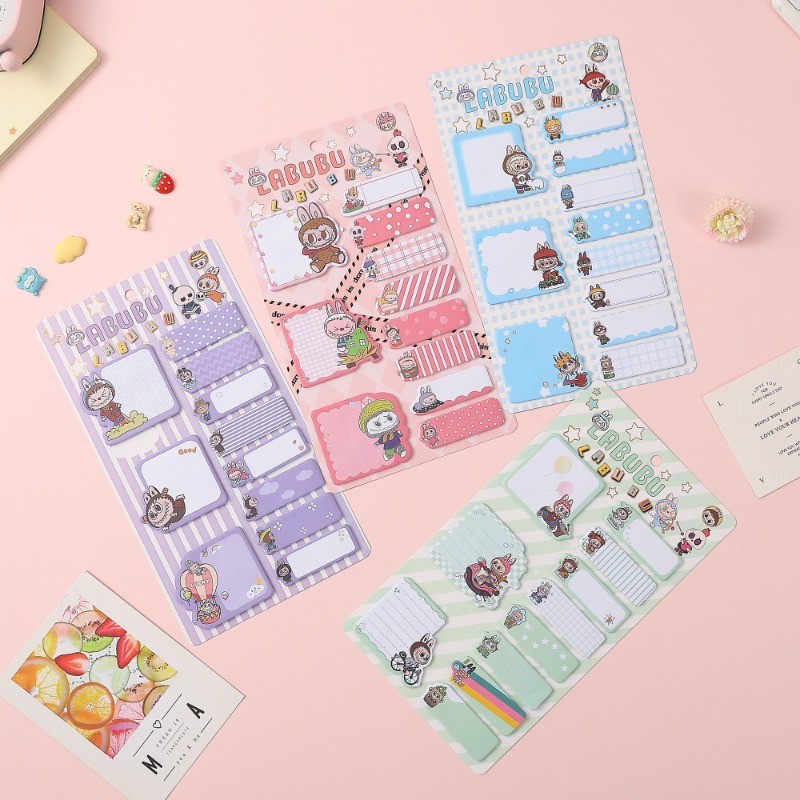 330Pcs Lovely LABUBU Label Sticker Message Book 8 Label +3 Note Set ...