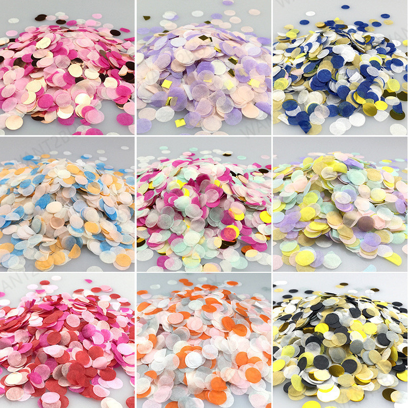 JOY Dot Confetti Paper 50g 2.5cm DIY Round Sprinkles Tissue Confetti ...