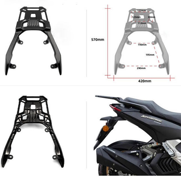Honda ADV160 Motorcycle Bracket Modified Aluminum Alloy Rear Shelf ...