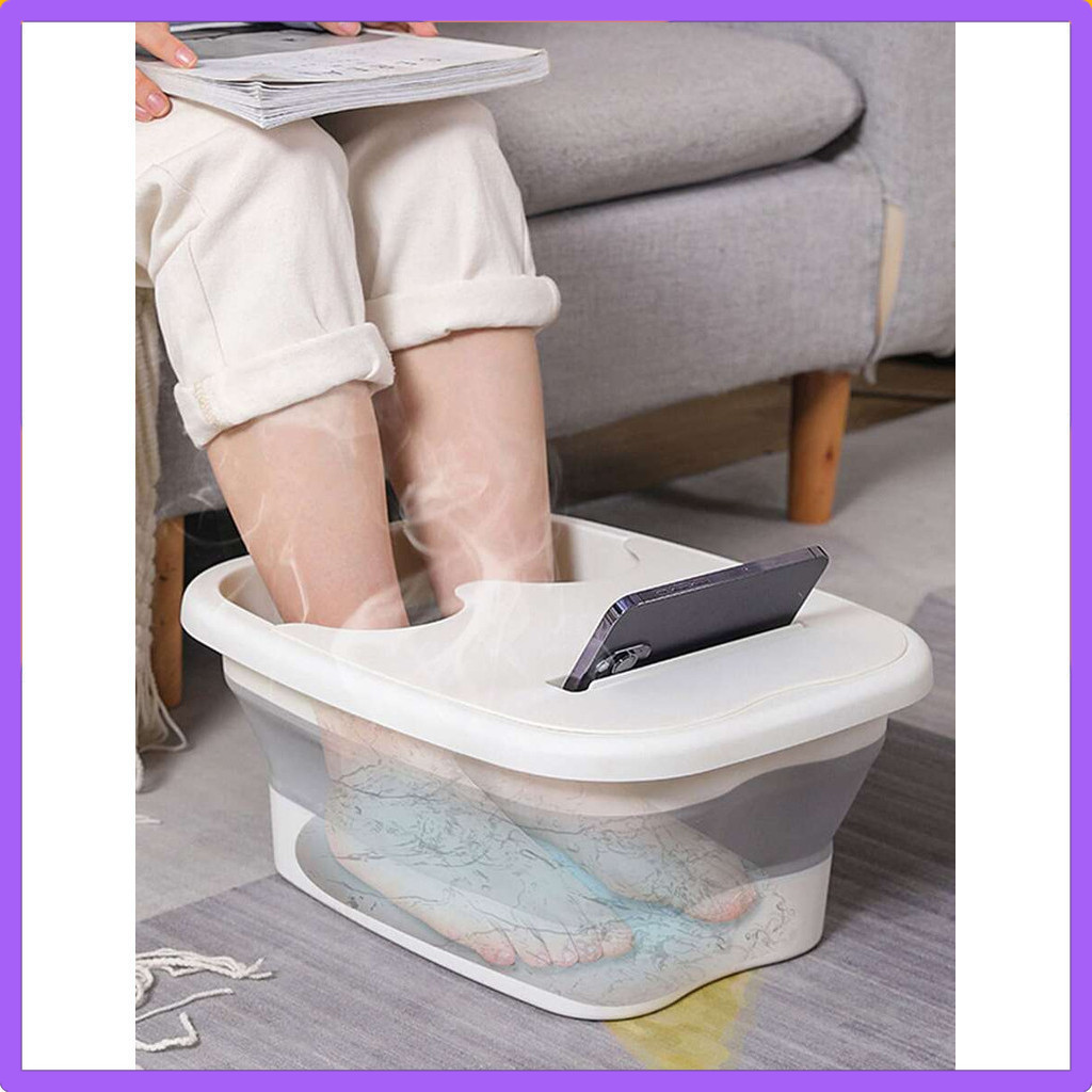 Foot Bath Bucket Collapsible Foot Massage Spa Therapy Detox Baldi Besen ...