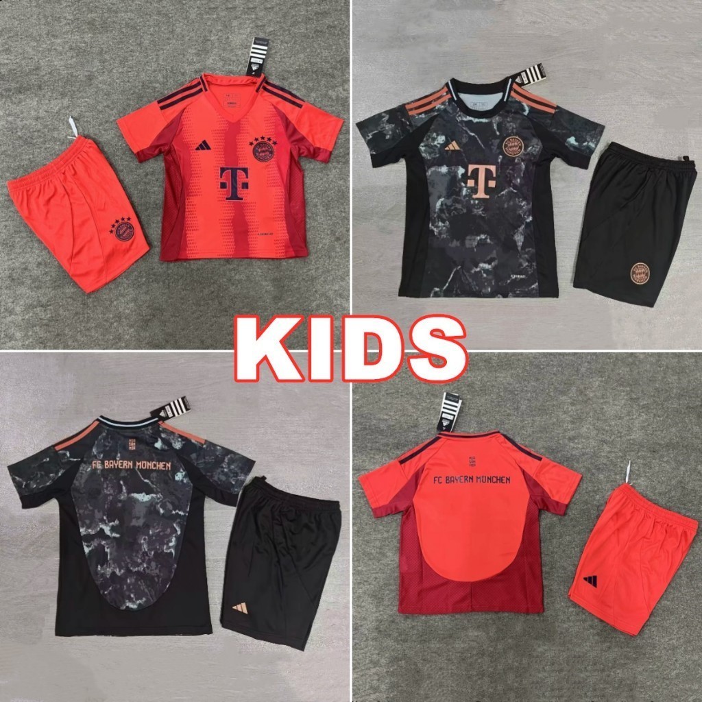 24/25 Kids Bayern Munich Kids Jersey Home Away Football Shirt Kids Kit ...