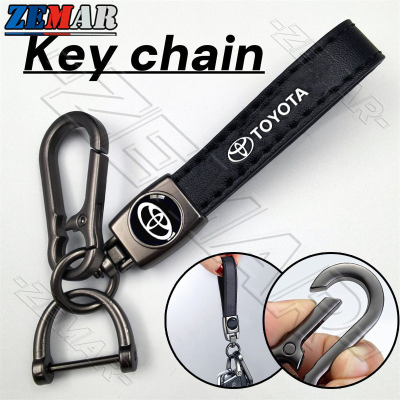Toyota Leather Metal Car Keychain Motorcycle Key Holder High-end ...