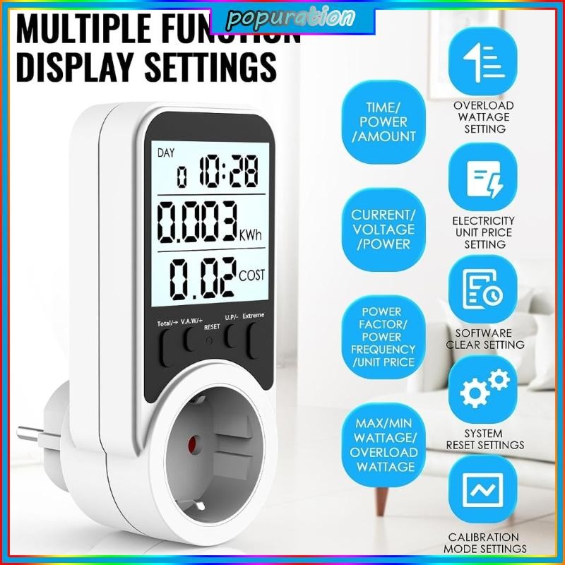 POP Energy Cost Meter with Display Track Power Usage Electricity ...