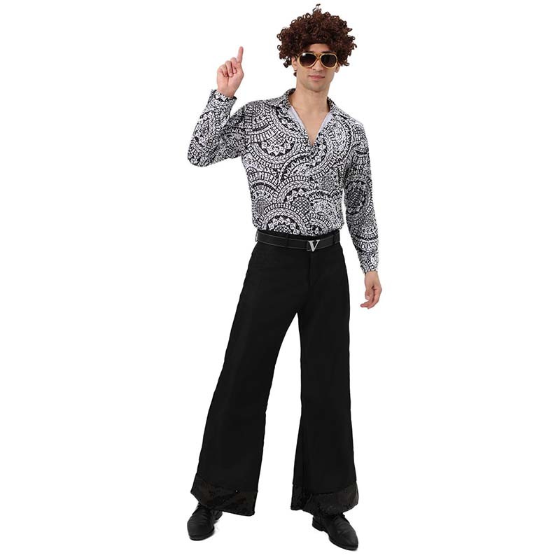 Halloween Costume Suit for Men Carnival Party Vintage Rock Disco Night ...