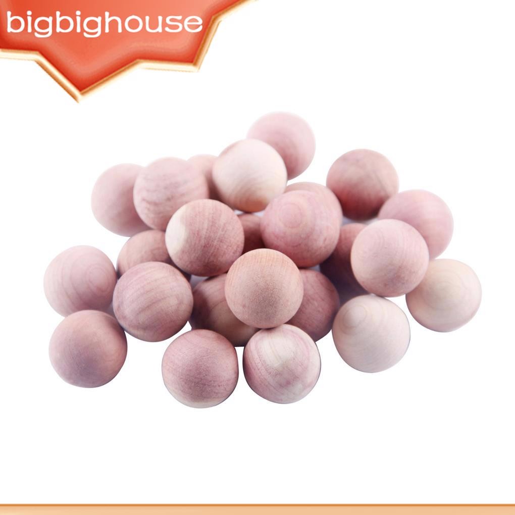 24 Pieces Cedar Wood Balls Household Wardrobe Cleaning Tools Small Size ...