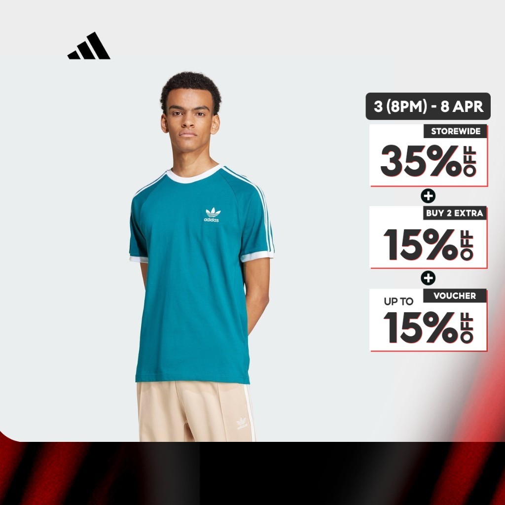 adidas Lifestyle Adicolor Classics 3-Stripes Tee Men Turquoise IZ2367 ...