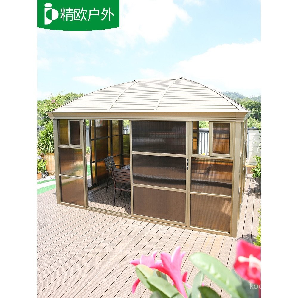 Pavilion Luar Halaman Vila Taman Luar Rumah Kecil Aluminium Alloy ...