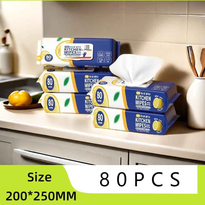 DINOMI Big Size 80pcs Kitchen Cleaning Wipes Strong Decontamination ...