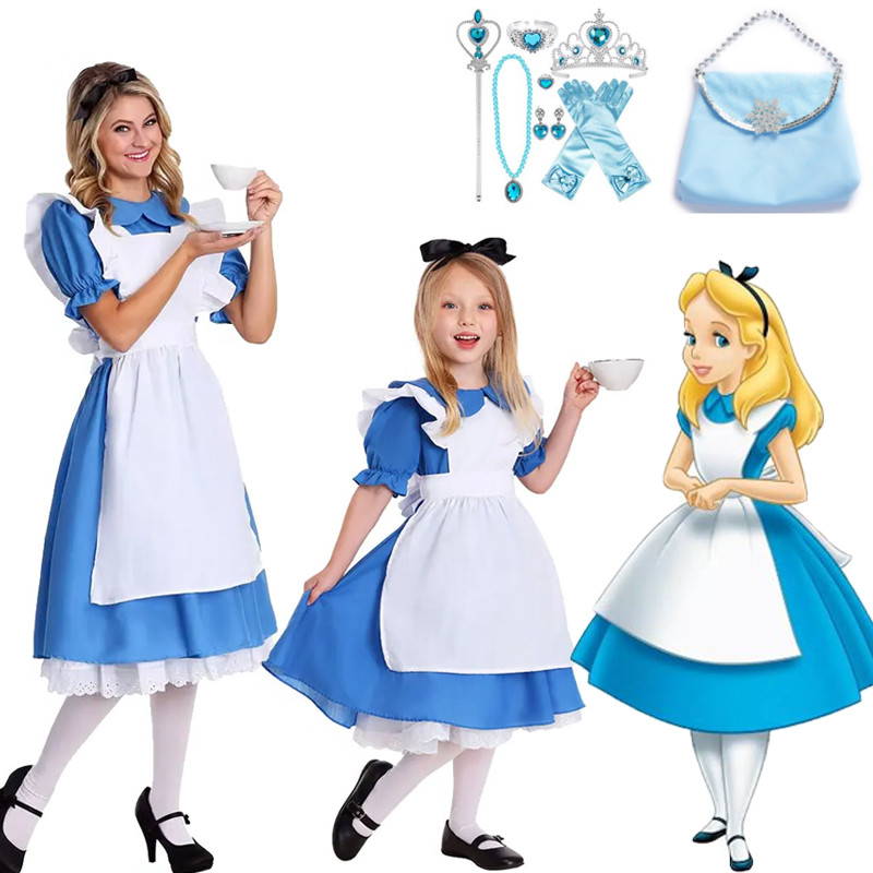 Alice Cosplay Costumes For Kids Girls Woman Halloween Maid Costumes ...