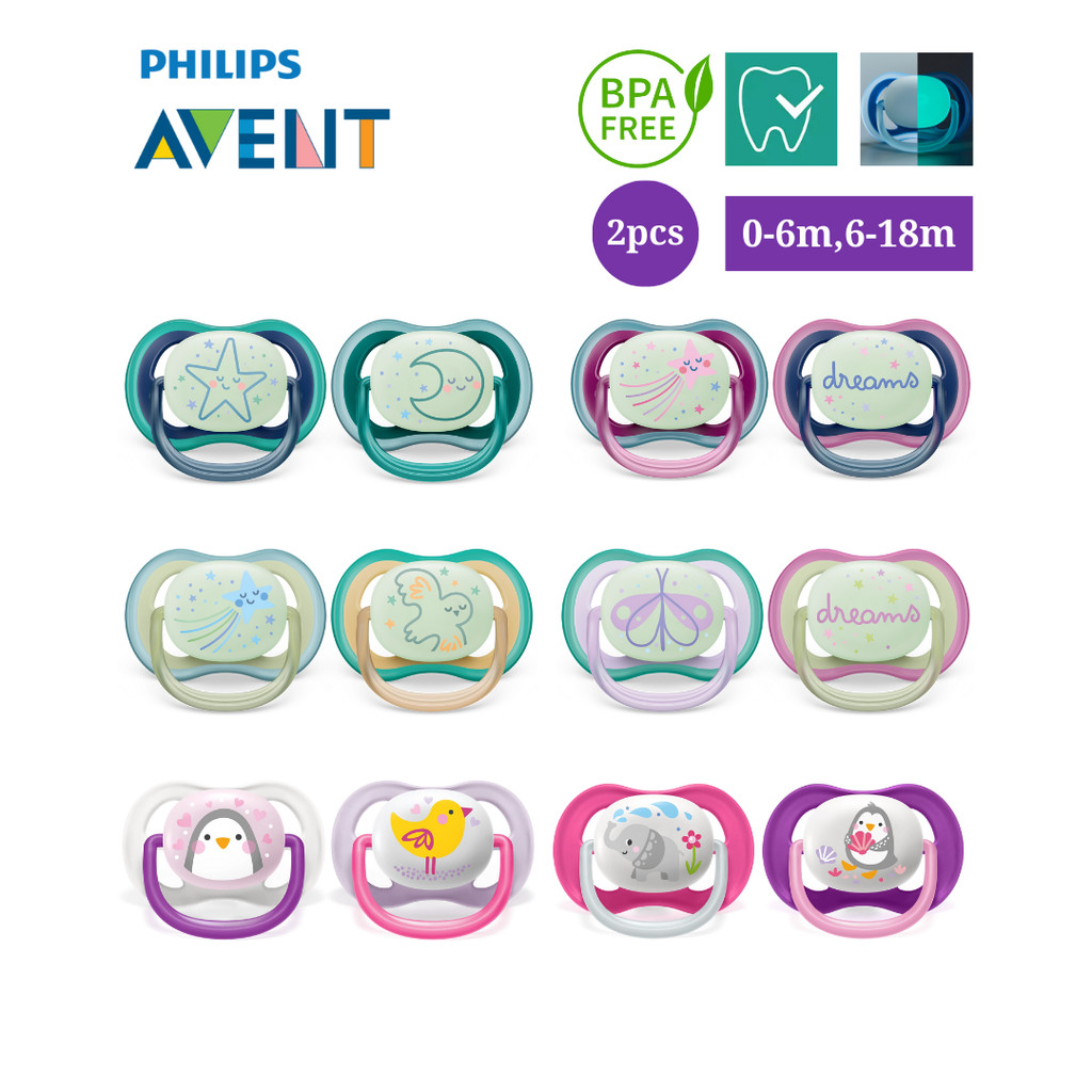 Philips Avent Ultra Air Soother Twin Pack (0-6m) (6-18m) | Shopee Malaysia