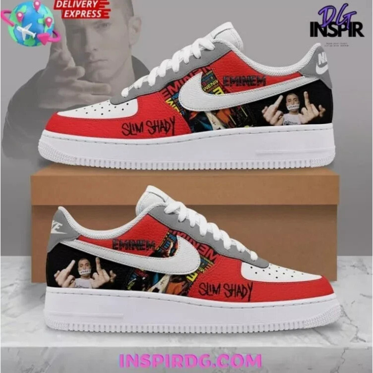 Eminem Slim Shady Air Force 1 Shoes Eminem Band Men Women Sneaker ...
