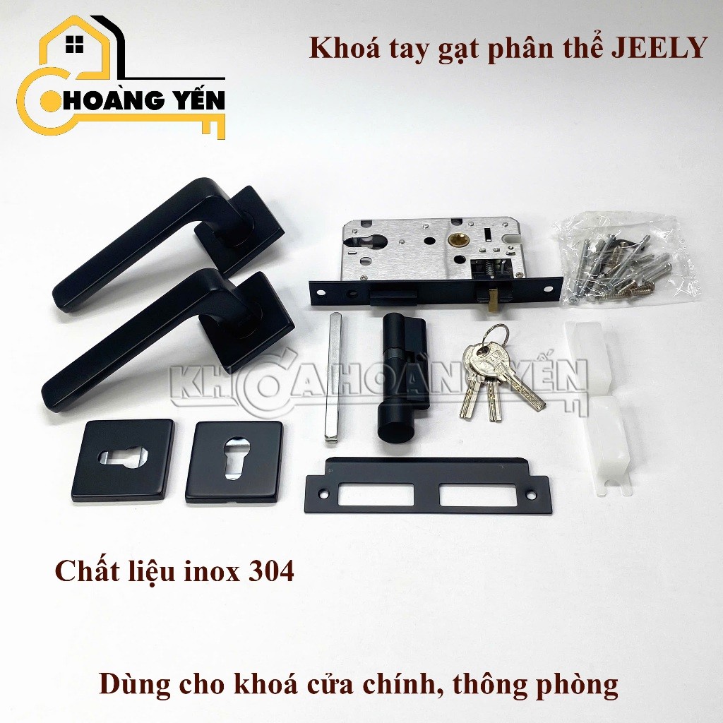 JEELY split lever lock set, 304 stainless steel room door lock ...
