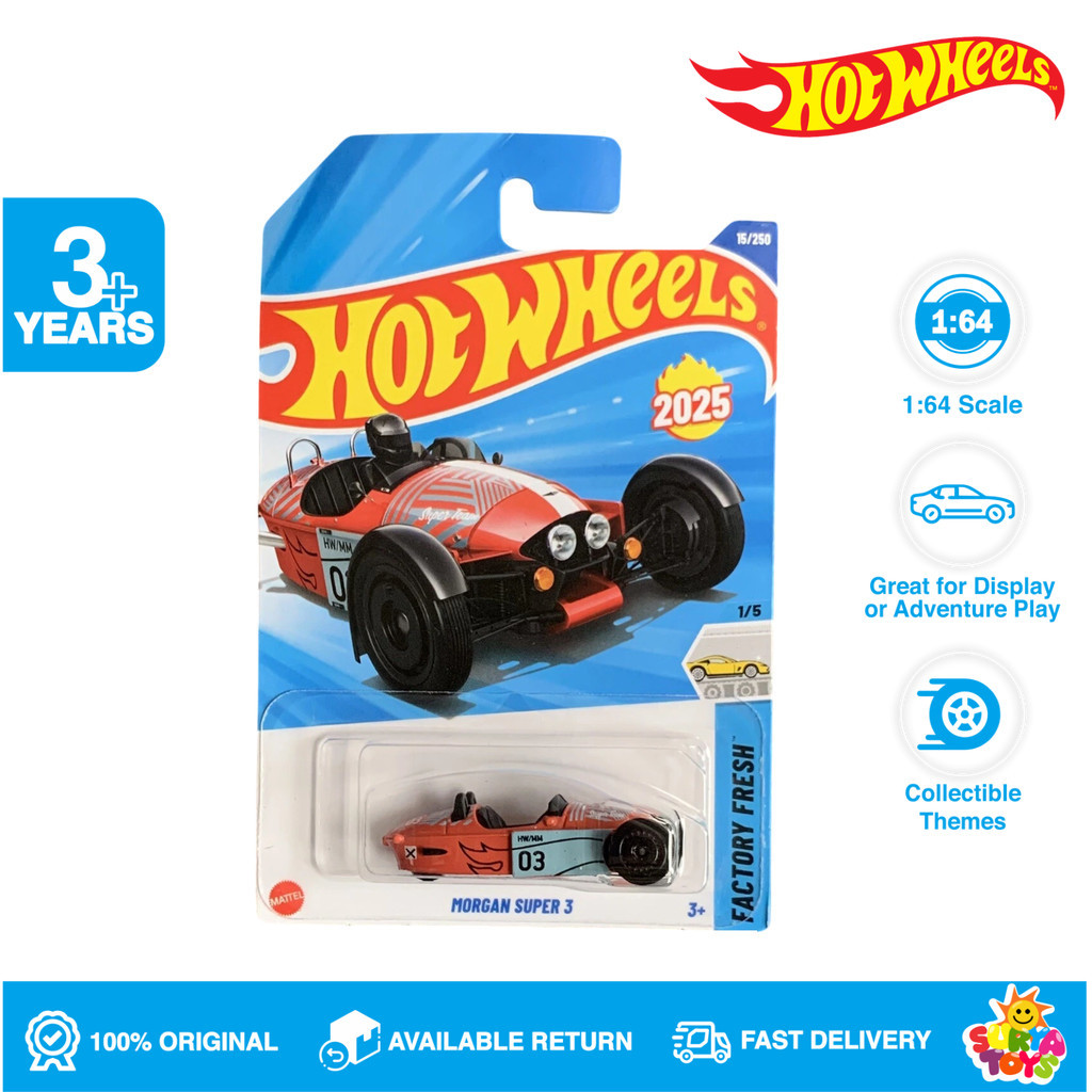 Hot Wheels Morgan Super 3 Orange - Lot F 2025 | Shopee Malaysia