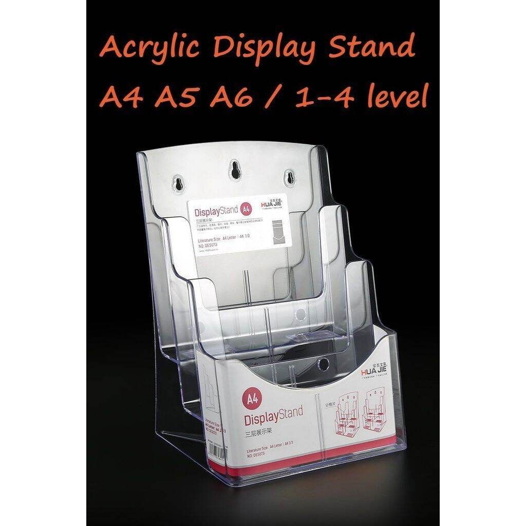 Acrylic Holder Display Stand A4 A5 A6 Brochure Paper Menu for Table ...